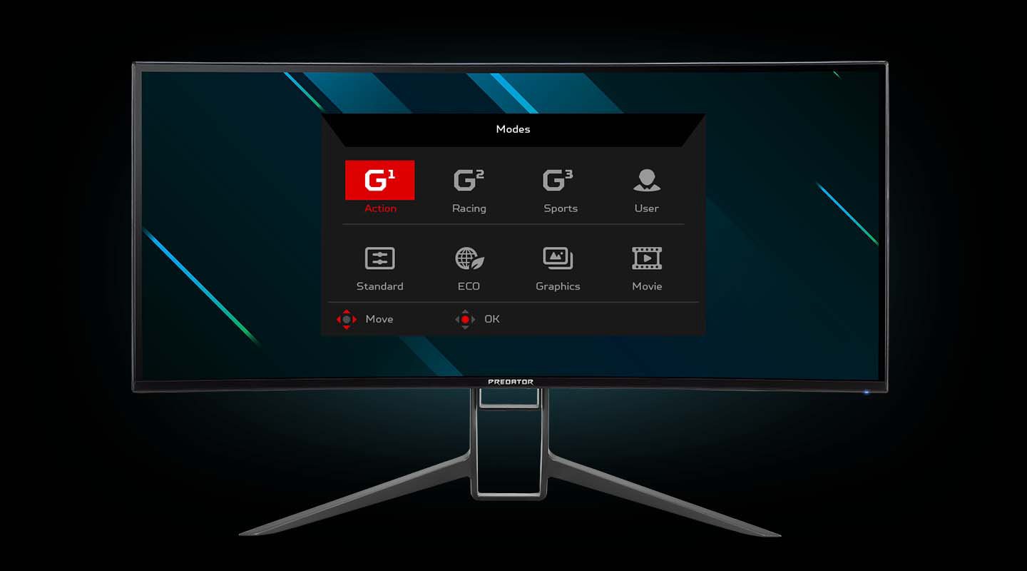 Acer Predator X34 Sbmiiiphzx 34" UW-QHD Curved Ultra-Wide Monitor (2021 ...